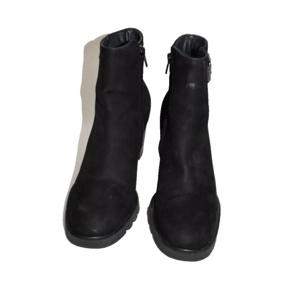 Paul Green | Shoes | Nwt 55 Paul Green Selma Lug Sole Bootie Buckle Black Nubuck 45 Au 7 Us Td4 ...